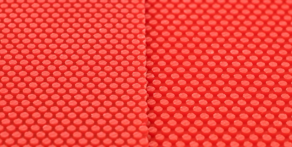 Three typical pimple geometires of ‘New Generation’ tension rubbers ...