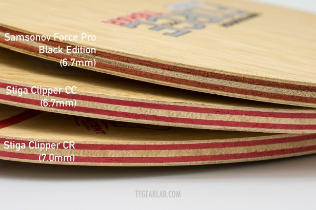 Tibhar Samsonov Force Pro Black Edition vs. some 7-ply wood blades ...