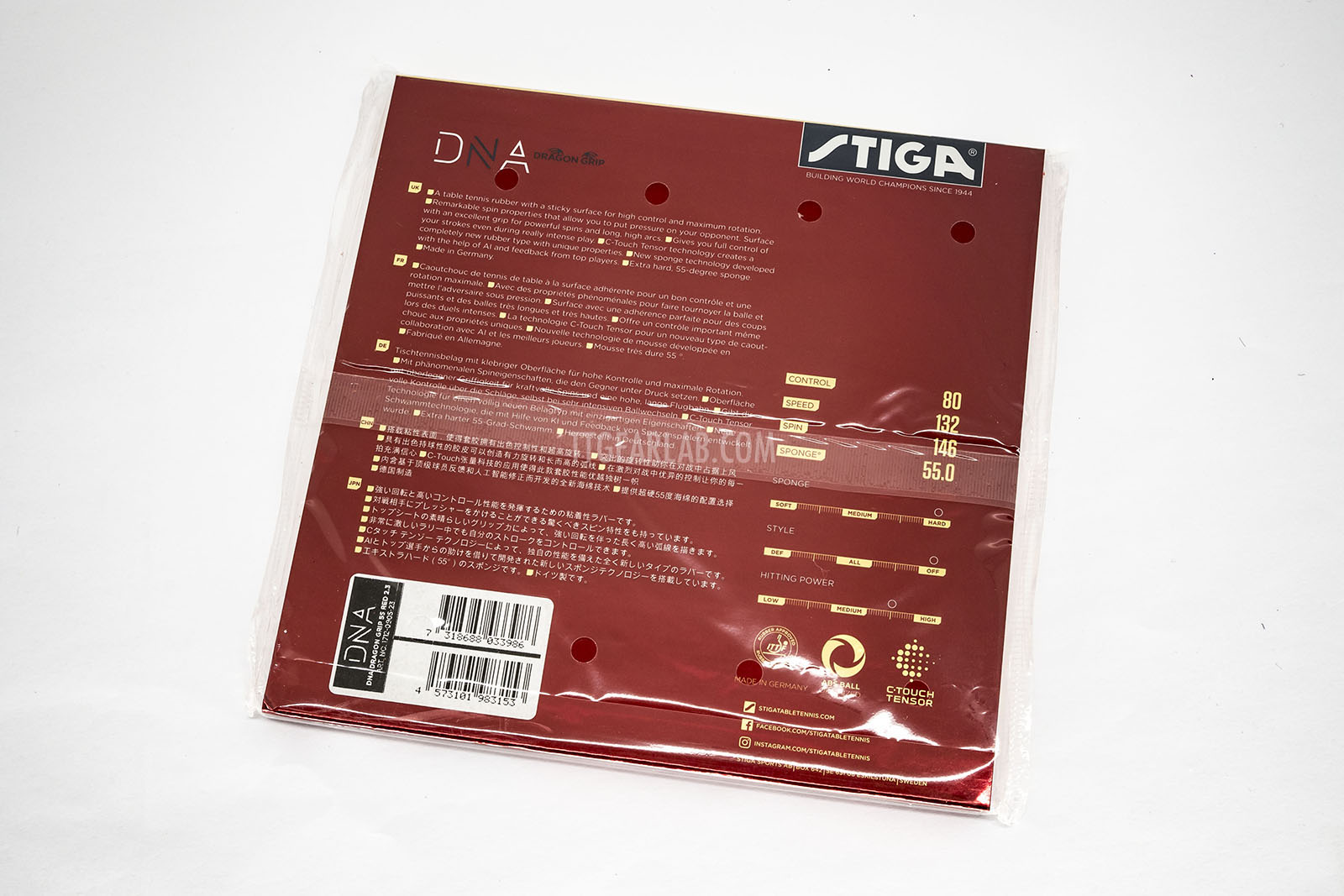 Stiga DNA Dragon Grip 55 [Photos & Information] – TTGearLab