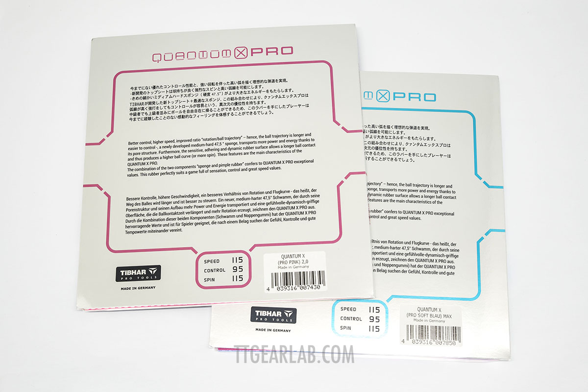 Tibhar Quantum X Pro Pink & Blue [Photos & Information] – TTGearLab